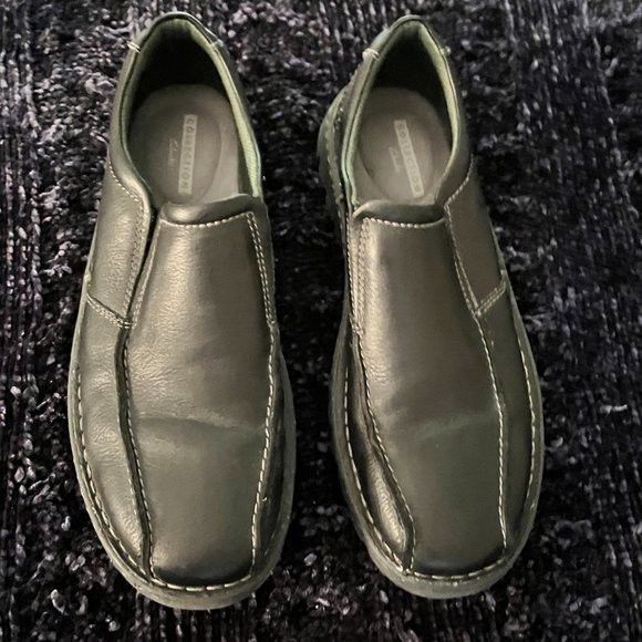 Clarks | Shoes | Mens Clarks Collection Black Slipon Loafers In ...